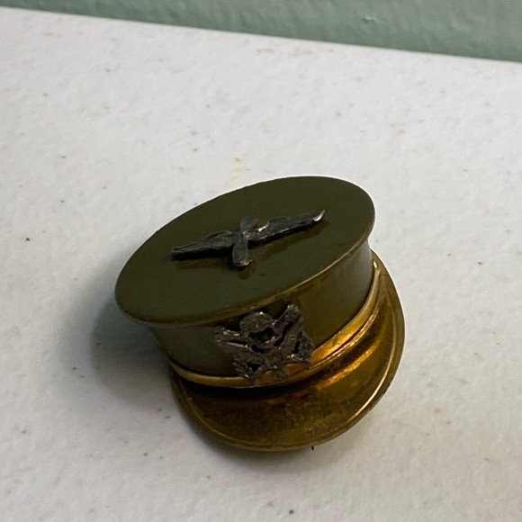 Jewelry | Vintage Military Hat Brooch Sweetheart Pin Locket | Poshmark